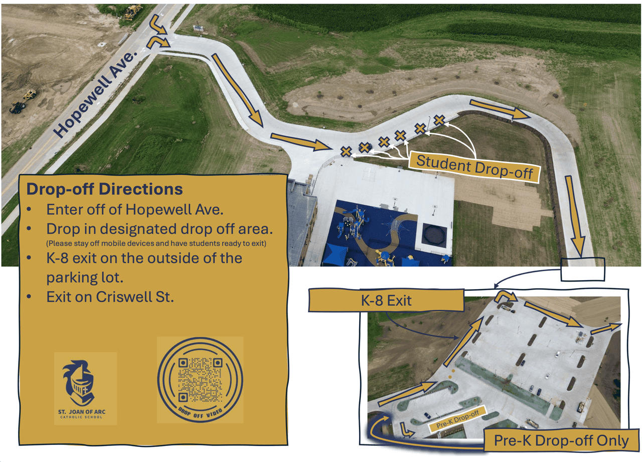 Drop Off and Pick Up Procedures - St. Joan of Arc Catholic School